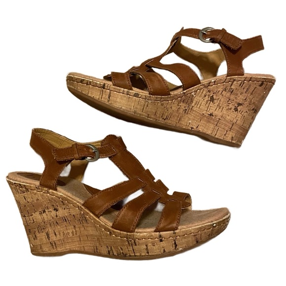 boc | Shoes | Boc Born Concepts Chunky Bohemian Cork Leather Platform ...